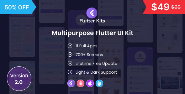 Flutter Kits Multipurpose Flutter Developer Full Apps Ui Kit Graphicfort